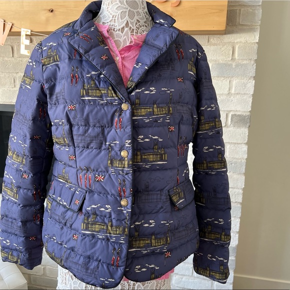 Boden | Jackets & Coats | Boden Navy Puffer Jacket With Iconic City ...